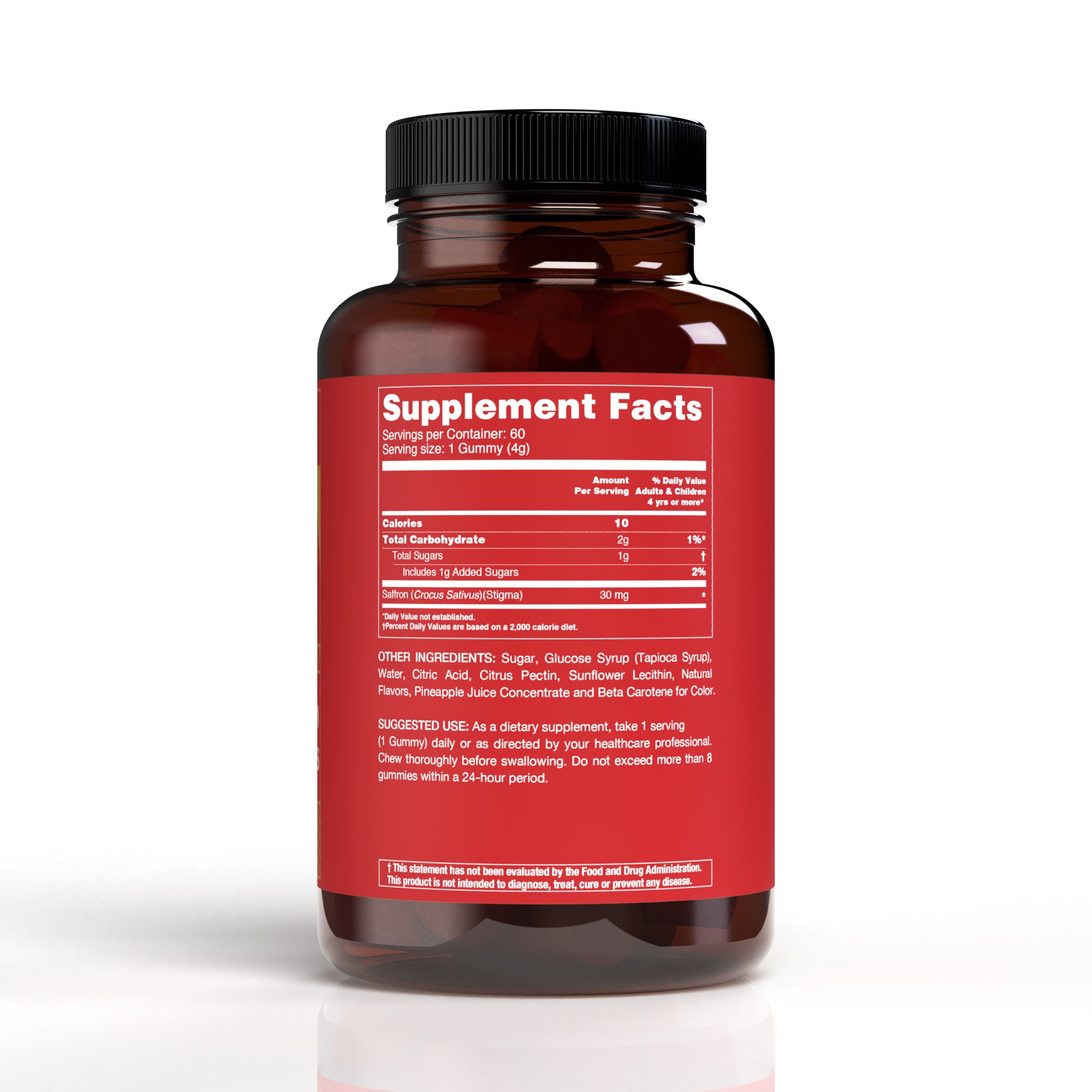 Saffron Gummies, 30mg Saffron (60 gummies/ 2 Month Serving) – Zaran Saffron